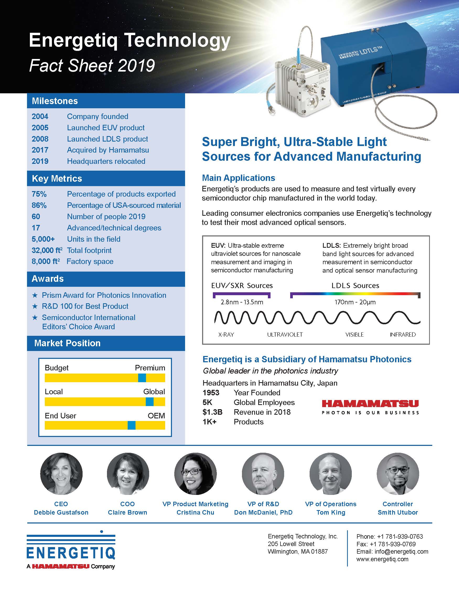 Energetiq Technology Fact Sheet